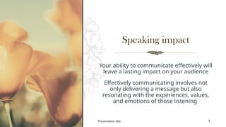 how to be a good public speaking international | PPT