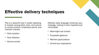 Public speaking power point presentation | PPTX