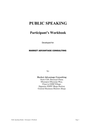 Public speaking workbook | DOC