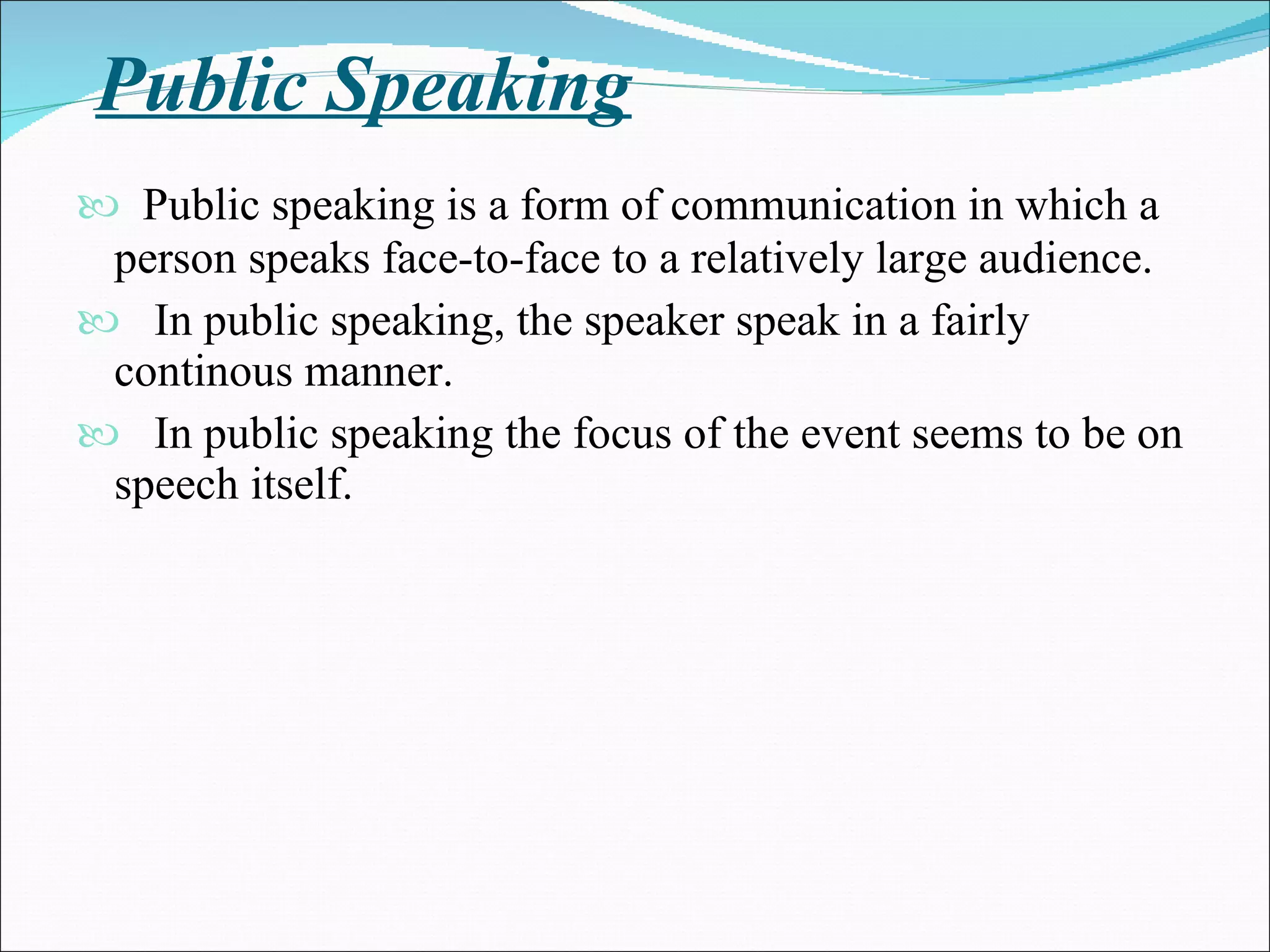 Public speaking | PPT