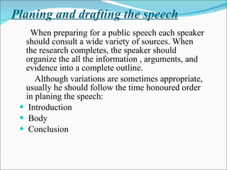 Public speaking | PPT