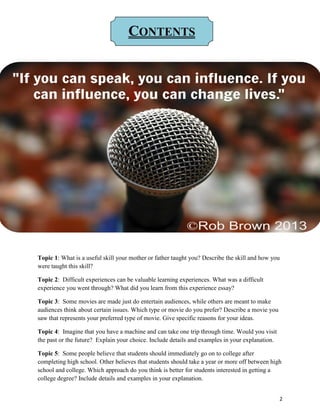 Public speaking topics | PDF