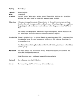 Public speaking activities | PDF