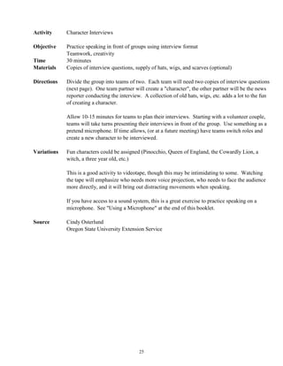 Public speaking activities | PDF