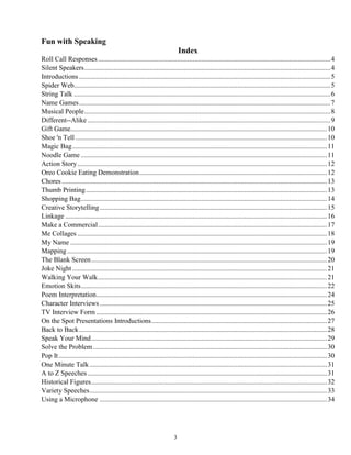 Public speaking activities | PDF