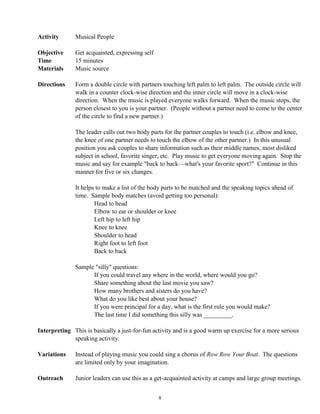 Public speaking activities | PDF