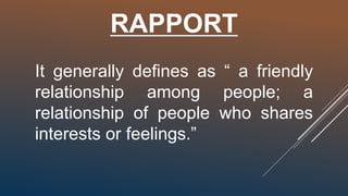 Public speaking and building rapport | PPTX