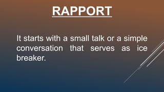 Public speaking and building rapport | PPTX