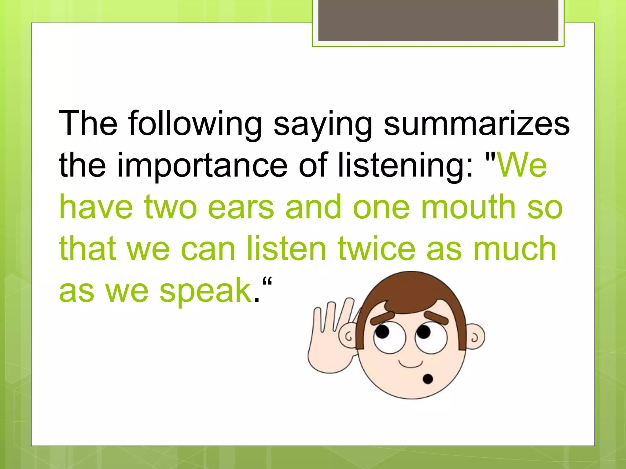 Public speaking and listening skills | PPTX