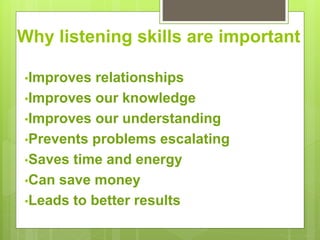 Public speaking and listening skills | PPTX