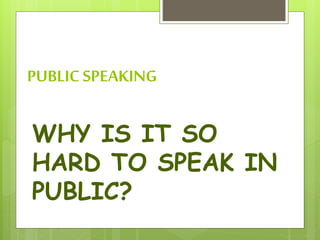 Public speaking and listening skills | PPTX