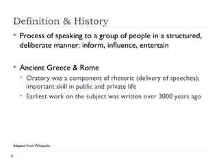 Public speaking basics | PPT