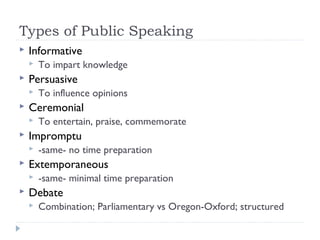 Public speaking basics | PPT