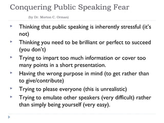 Public speaking basics | PPT