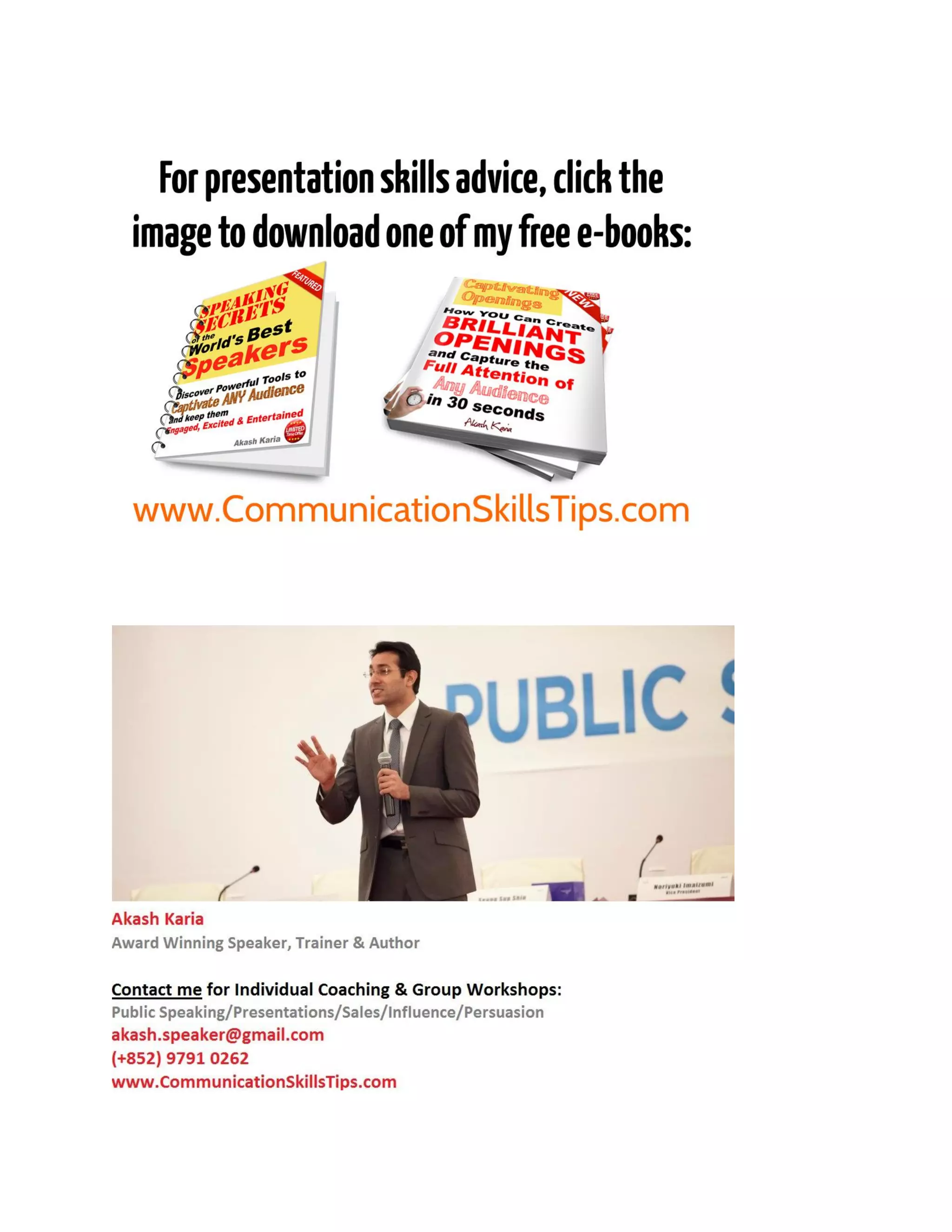 Public speaking coaching | PDF