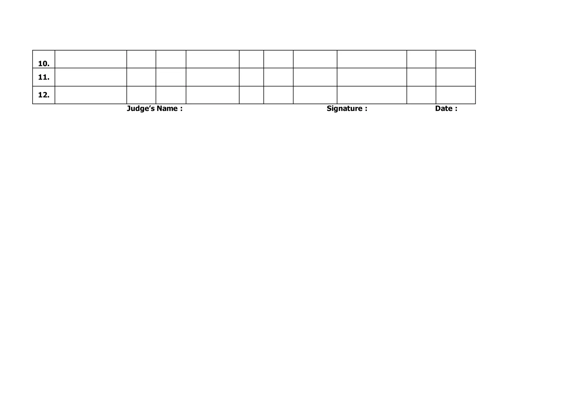 Public speaking competition marking | DOCX