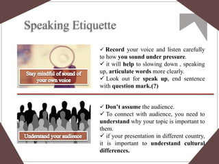 Public speaking etiquettes dhaval sec | PPTX