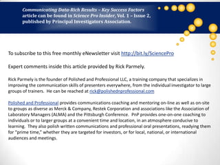 Public Speaking For Scientists | PPT