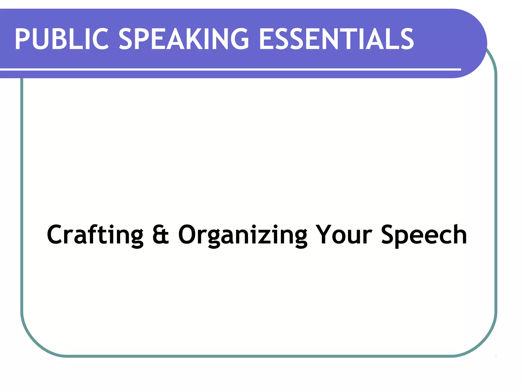 Public Speaking Essentials | PPT