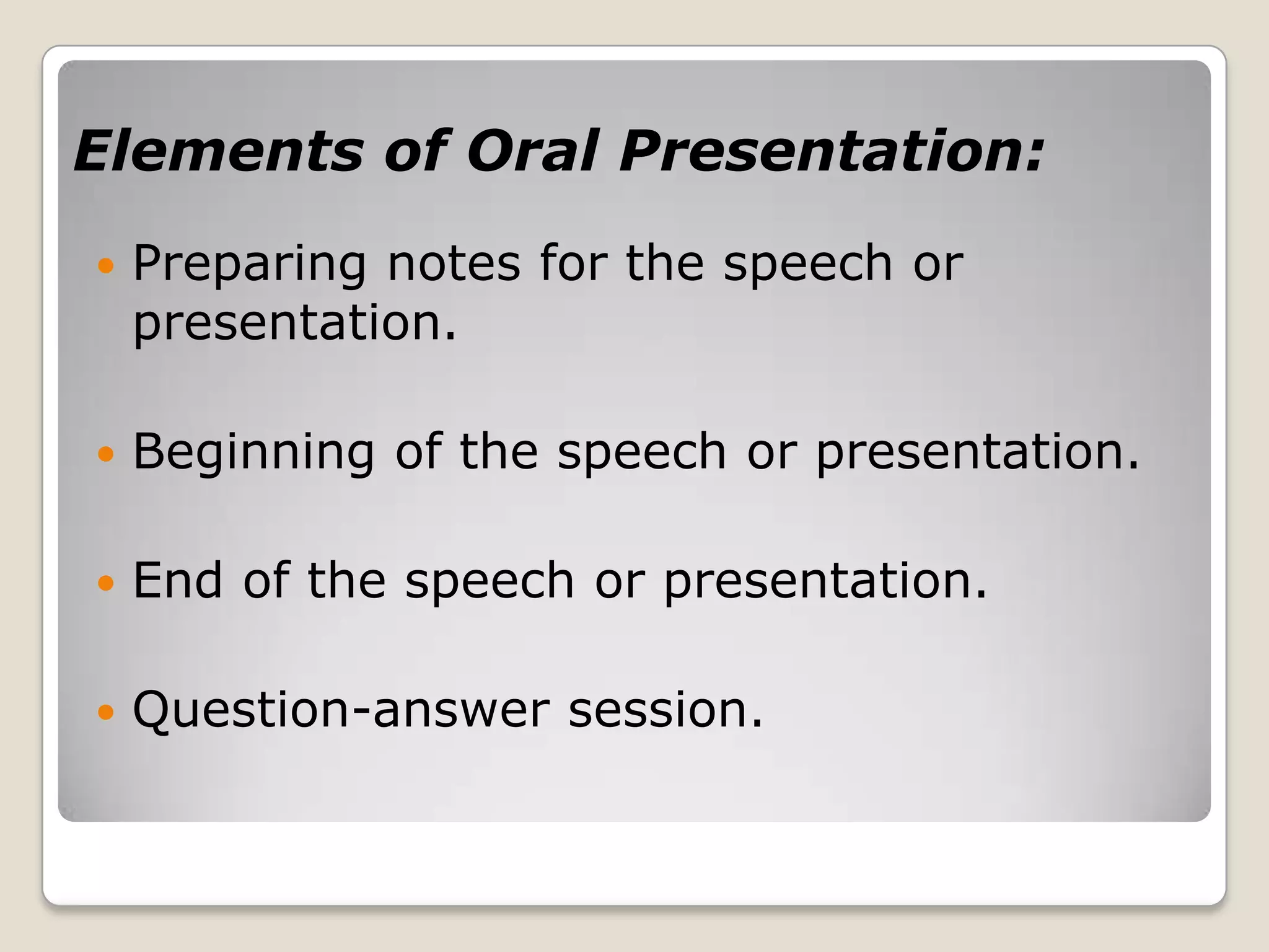 Public speaking & oral presentation | PPTX
