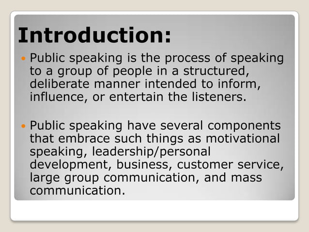 Public speaking & oral presentation | PPTX | Ear, Nose and Throat ...