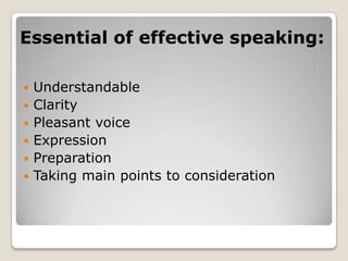 Public speaking & oral presentation | PPTX