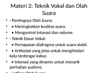 DASAR-DASAR PUBLIK SPEAKING DAN TEKNIK VOKAL | PPT