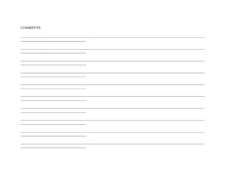 Blank Scoring Rubric