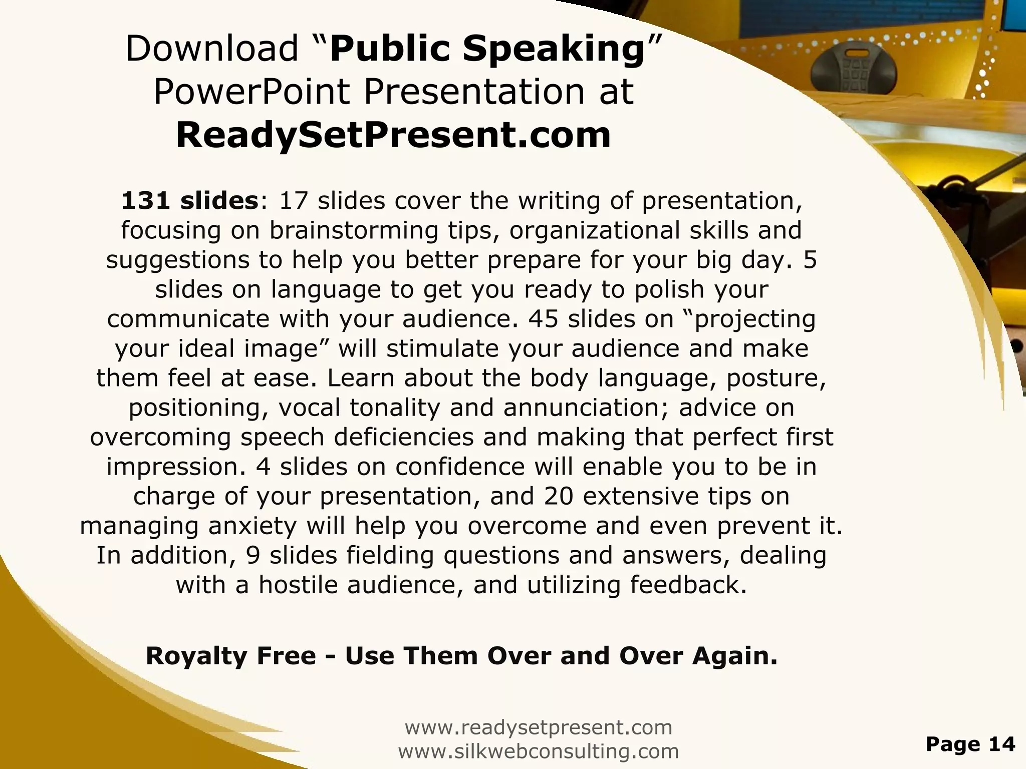 Public Speaking PowerPoint Presentation | PPT