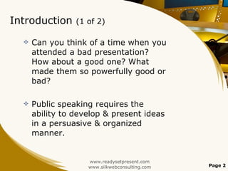 Public Speaking PowerPoint Presentation | PPT