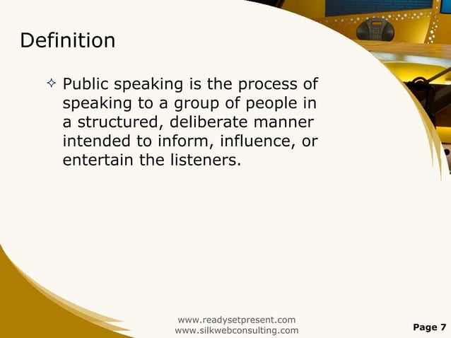 Public Speaking PowerPoint Presentation | PPT | Technology & Computing