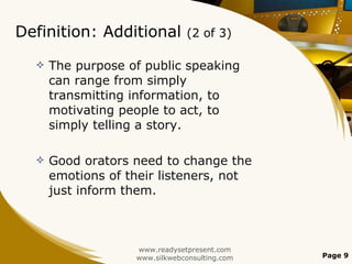 Public Speaking PowerPoint Presentation | PPT