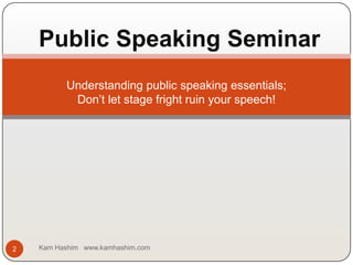 Effective public speaking: Preparation is key! | PPT