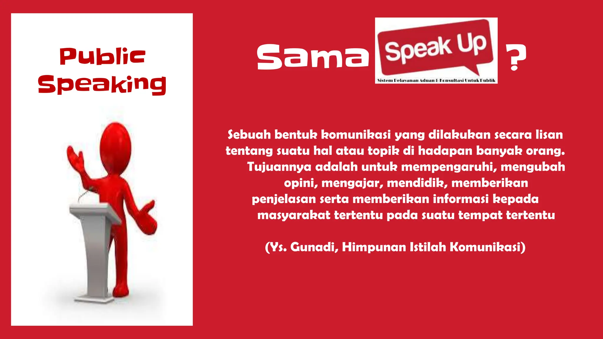 Public Speaking for Sharing Indonesia, Universitas Al Azhar Indonesia ...