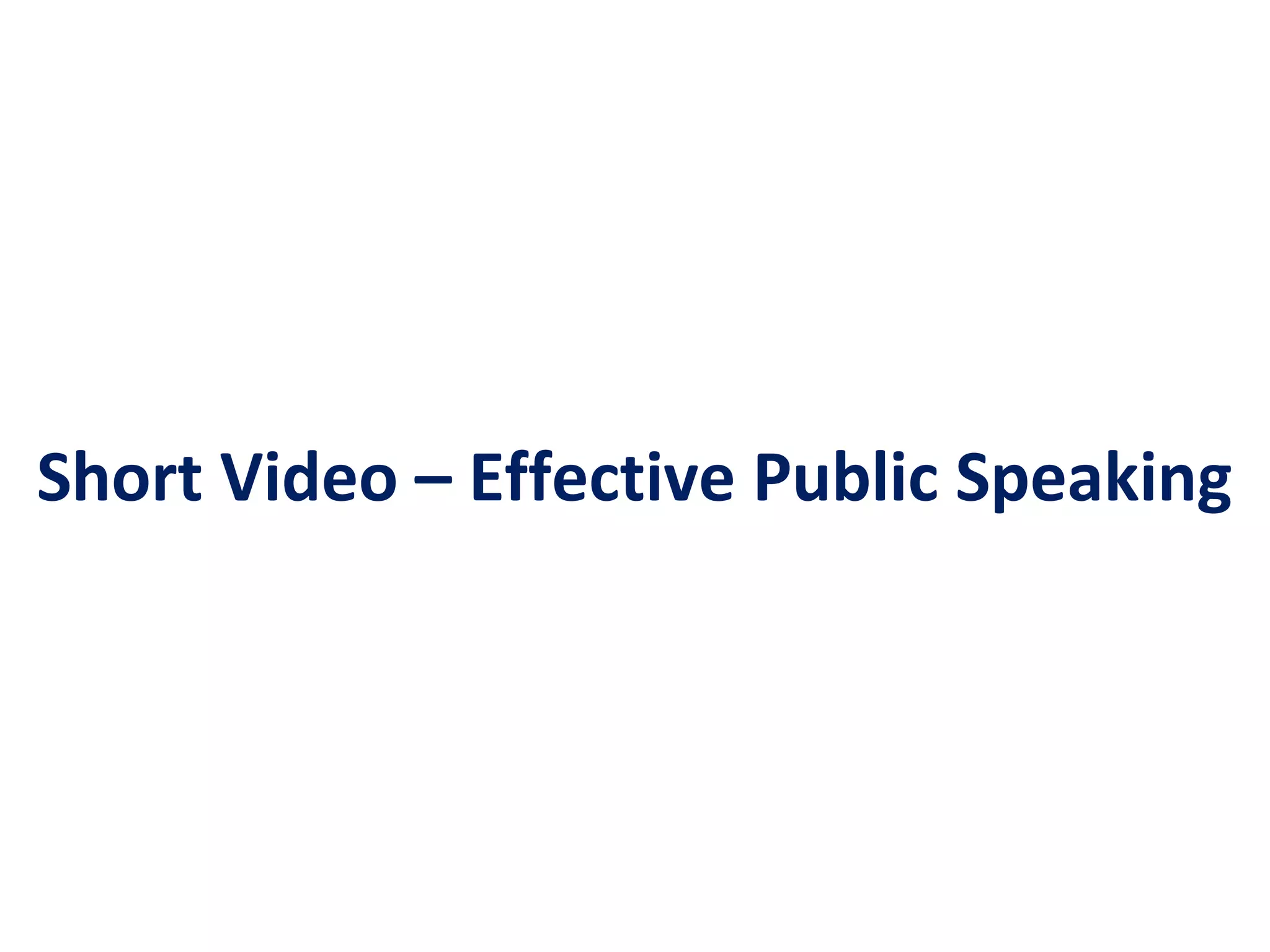 Public Speaking Skills | PPT