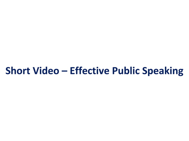 Public Speaking Skills | PPT