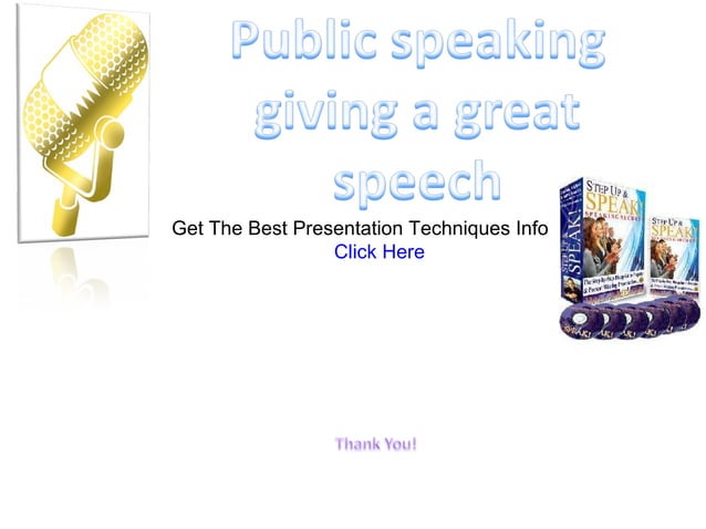 Public speaking giving a great speech | PPT