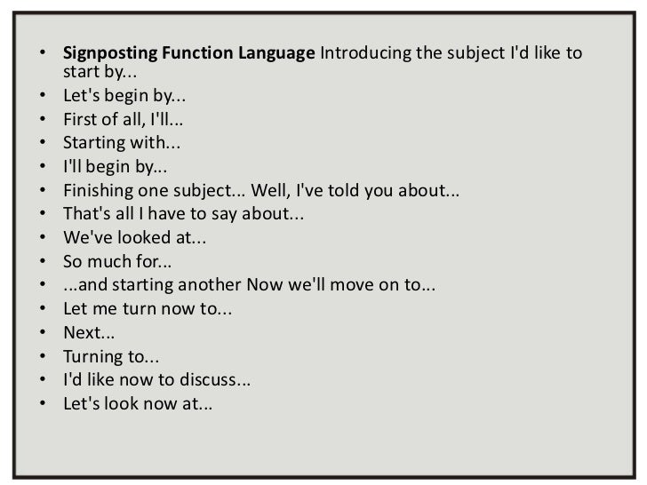 Signpost in speech examples - freeloadsrider