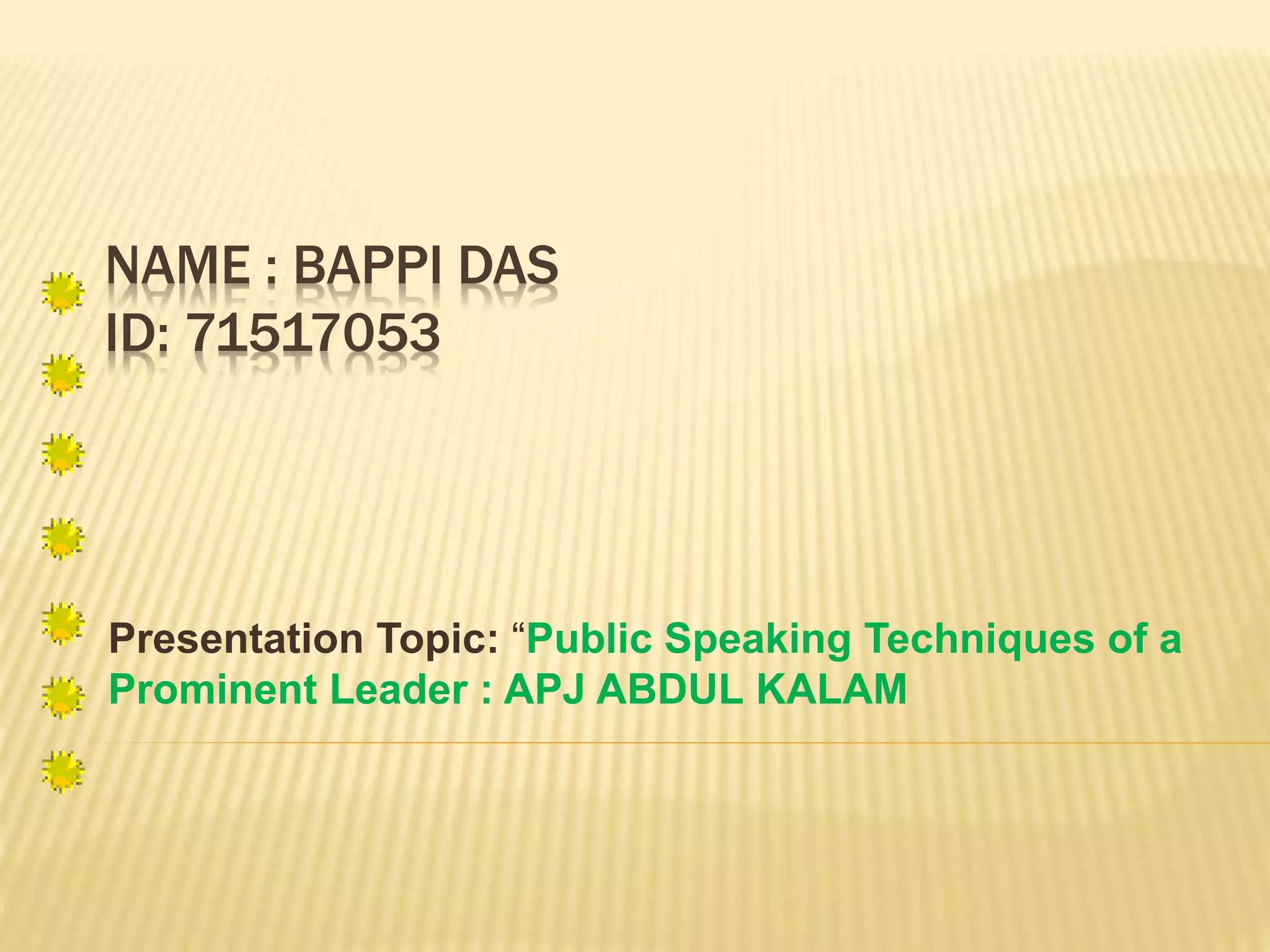 Public speaking technique (bappi) | PPTX