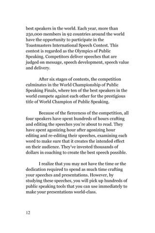 Public speaking techniques speak like a winner | PDF