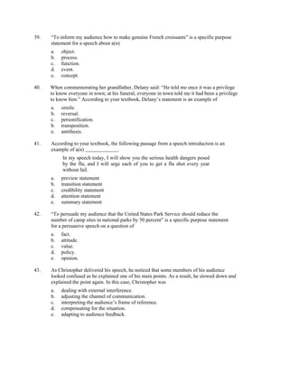 Public Speaking Test 2 | DOC