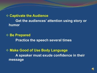 Public speaking tips | PPT
