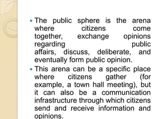 Public sphere and internet | PPTX
