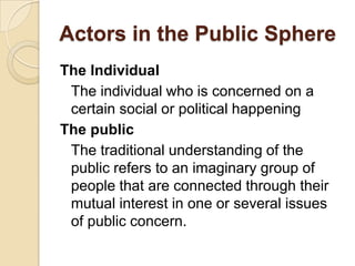 Public sphere and internet | PPTX