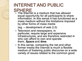 Public sphere and internet | PPTX