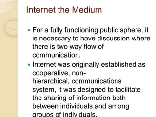 Public sphere and internet | PPTX