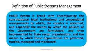 Public systems management | PPSX