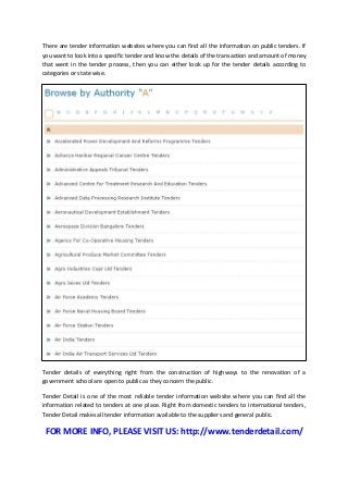 Things You Should Know About Public Tenders