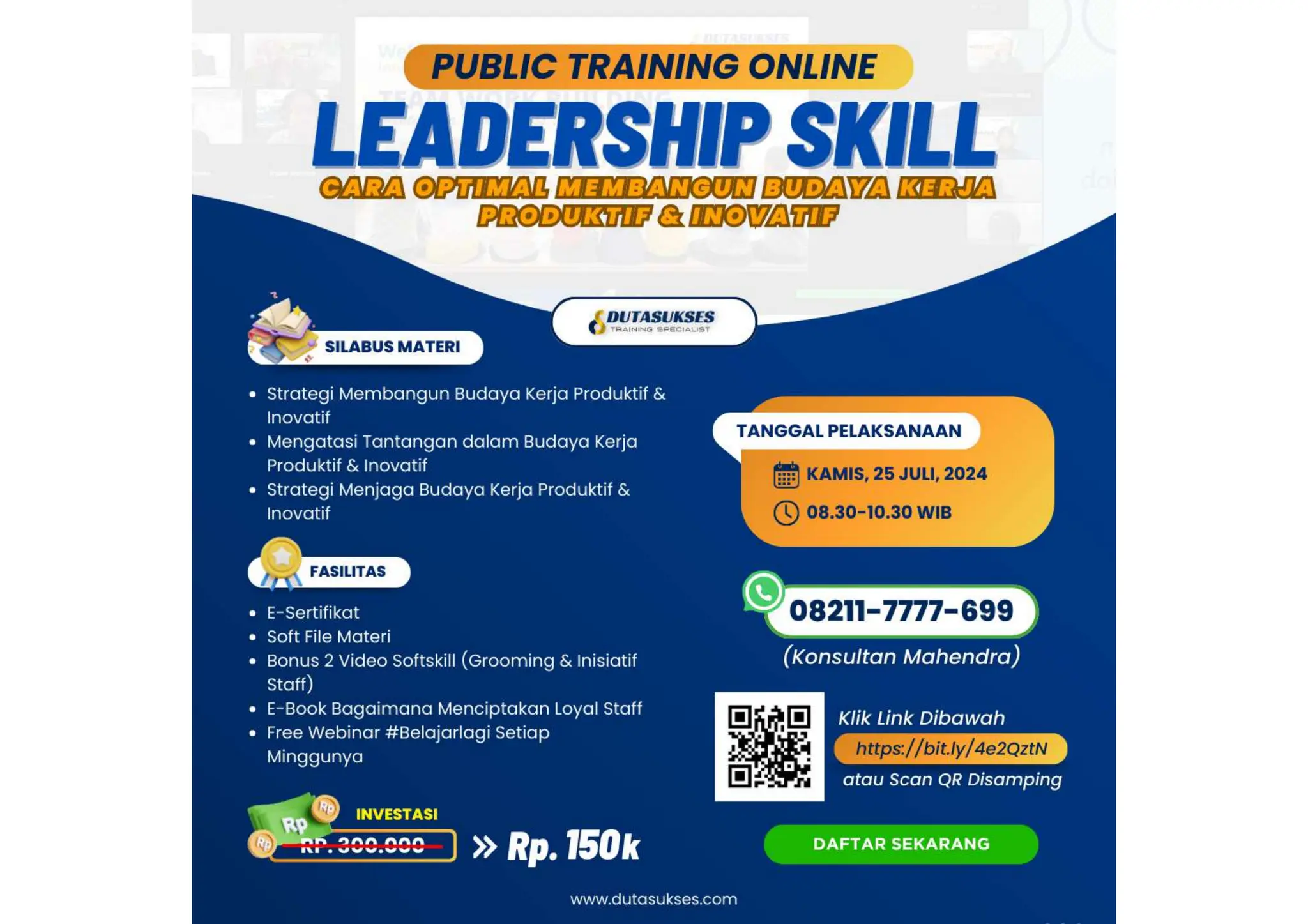 KARYAWAN NYAMAN ANTI RESIGN!, TRAINING LEADERSHIP SKILL "CARA OPTIMAL ...