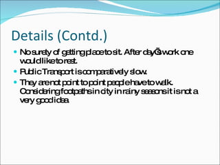 Public Transport : Reasons to Avoid it | PPT